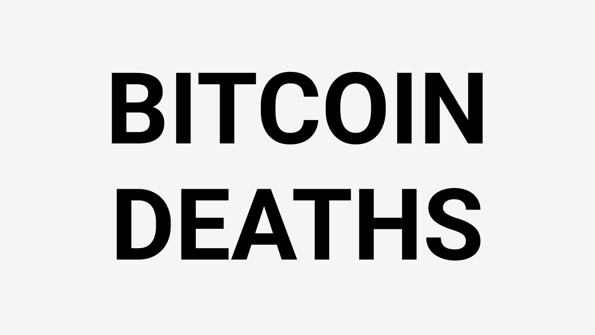 Is Bitcoin Dead? | The Bitcoin Obituary Database | Bitcoin Deaths